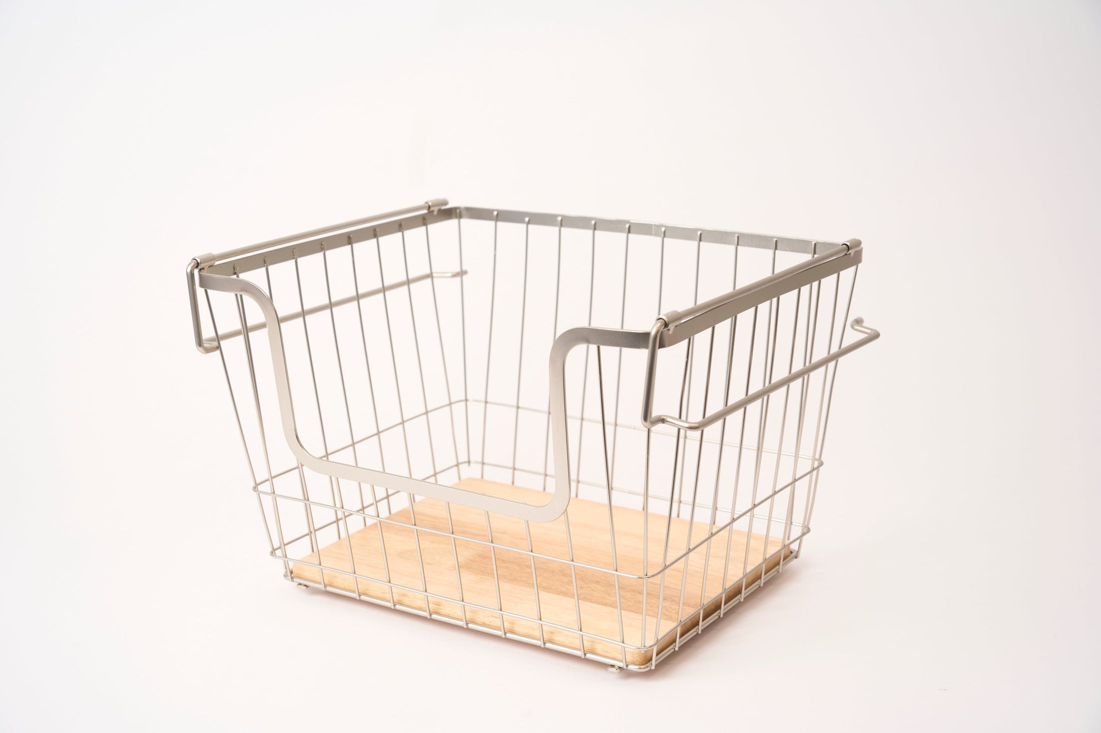 Stackable Hanging Metal Basket Brushed Nickel – Pullen and Co